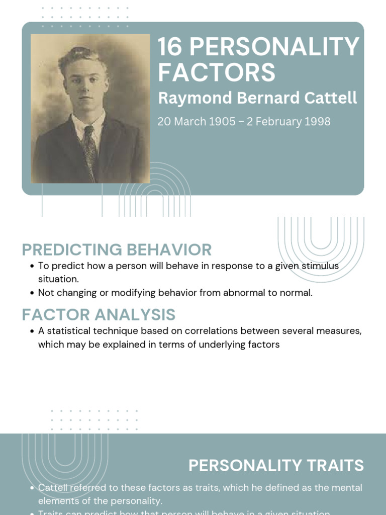 16 Personality Factors | PDF