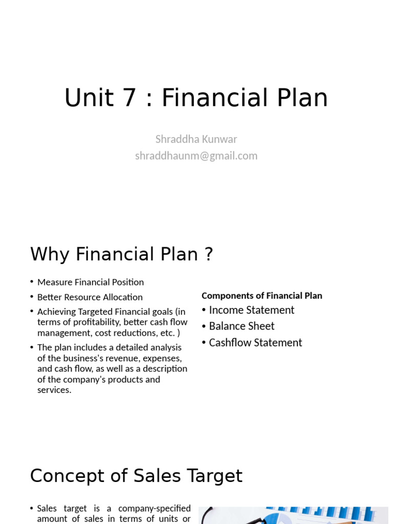 Unit 7 Financial Plan | PDF