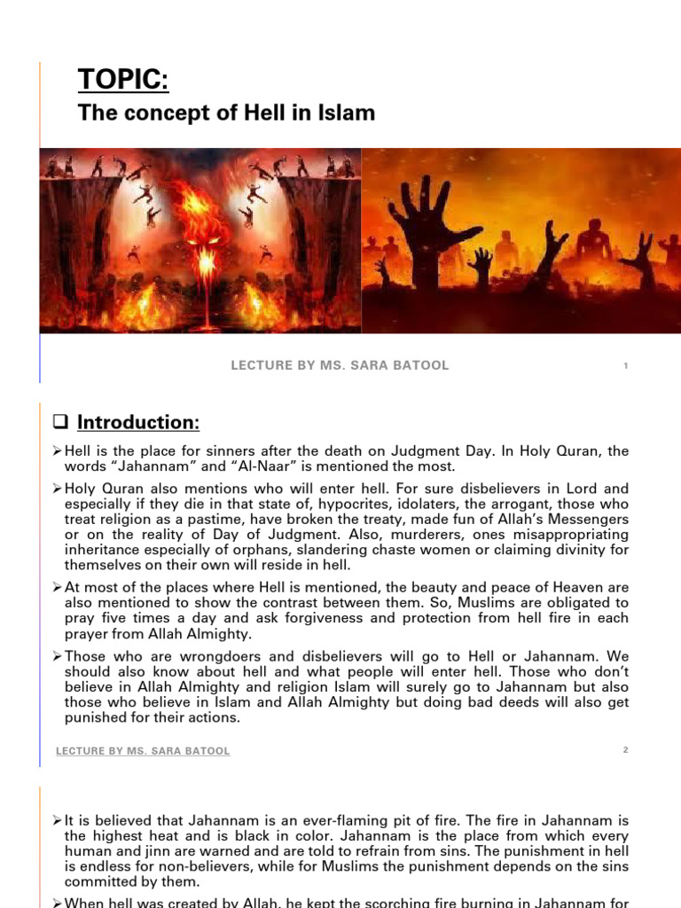 Concept of Hell in Islam | PDF