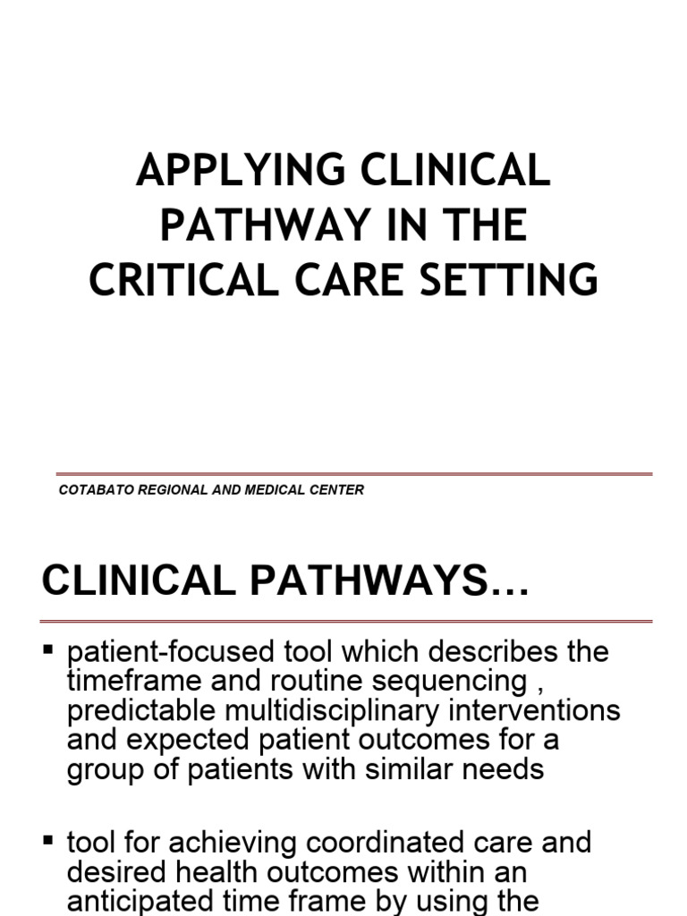 5. Clinical Pathways | PDF