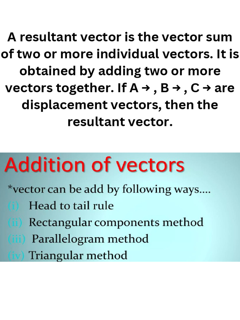 Resultant Vector | PDF