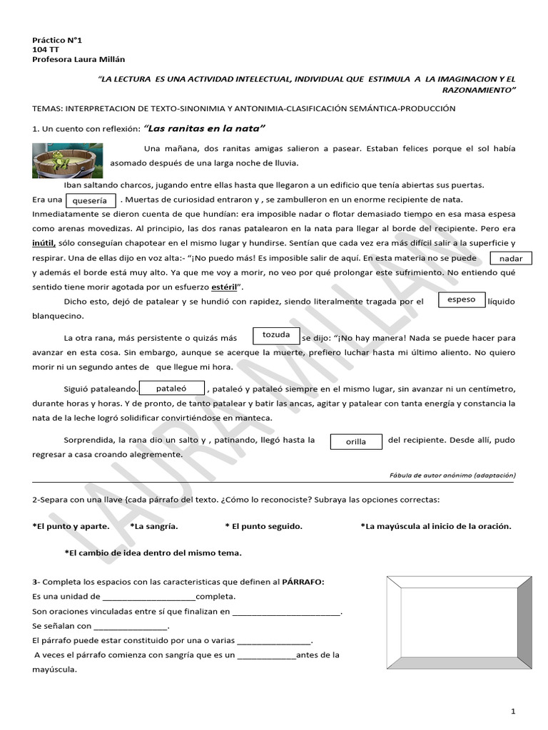 Pract Las Ranitas 1 | PDF