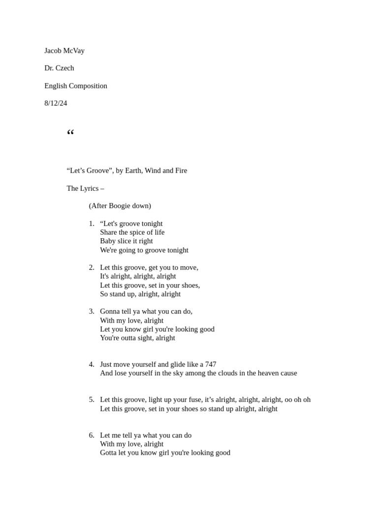 Lets Groove | PDF