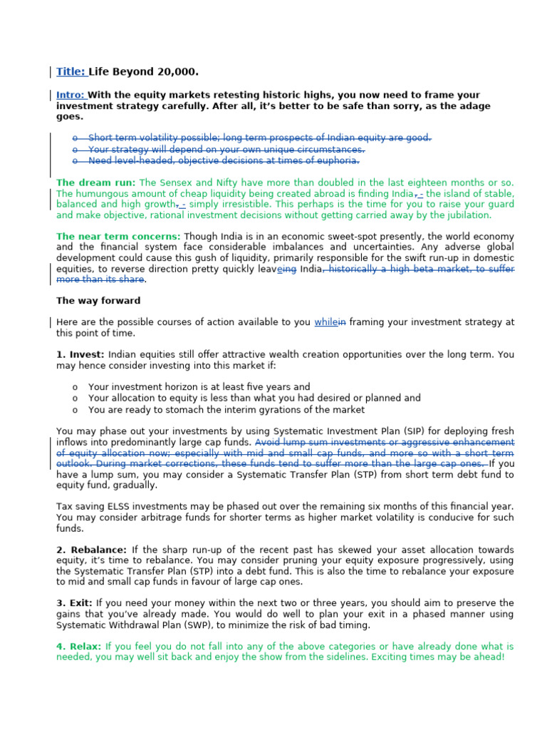 Life Beyond 20000 | PDF