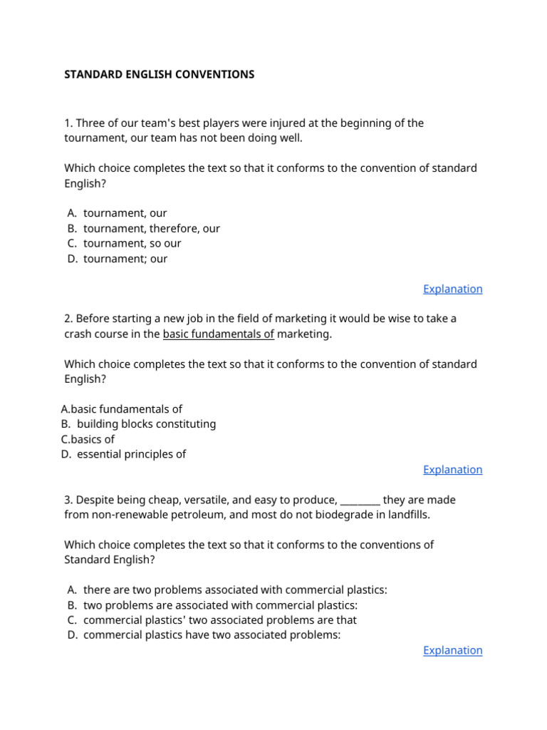 SAT Punctuation | PDF