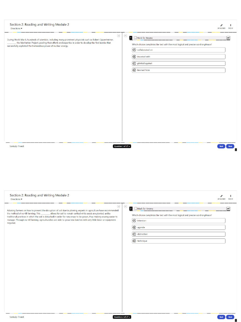 Princeton Sample Digital SAT Module 2 | PDF