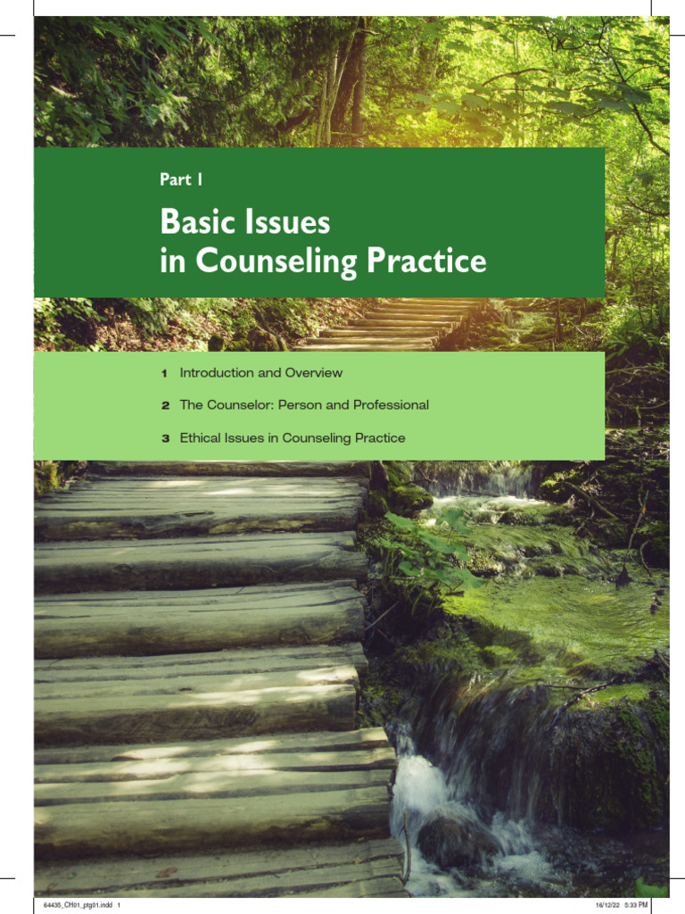 Corey - Theory and Practice of Counseling and Psychotherapy - 11e - SM - CH01 | PDF ...