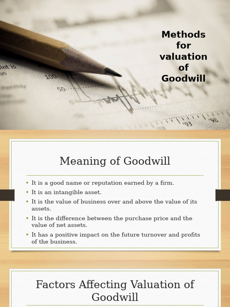 Methods For Valuation of Goodwill | PDF | Goodwill (Accounting ...