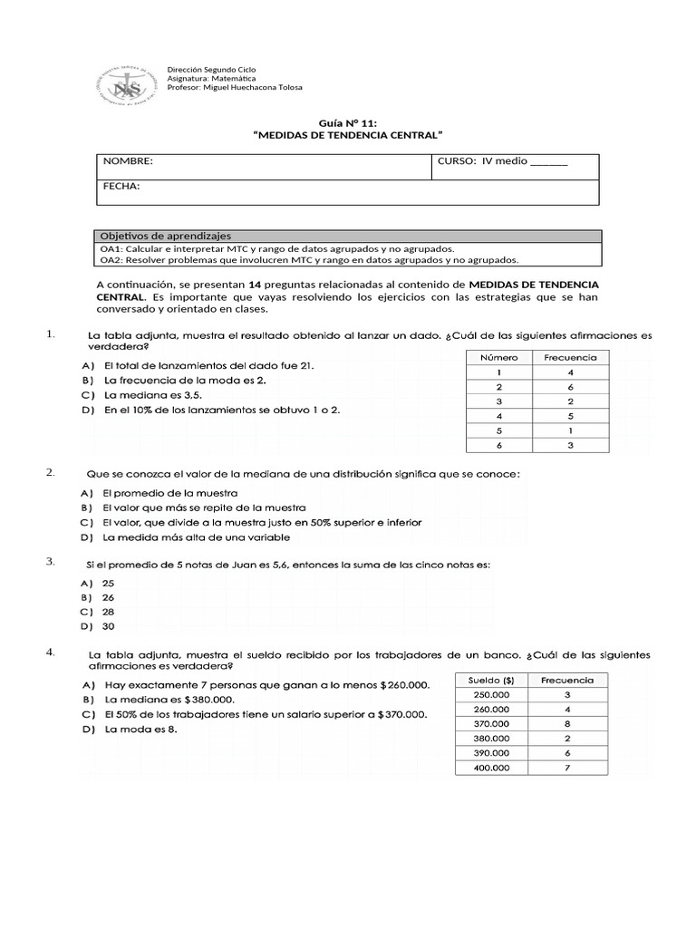 Guía N11, MTC | PDF