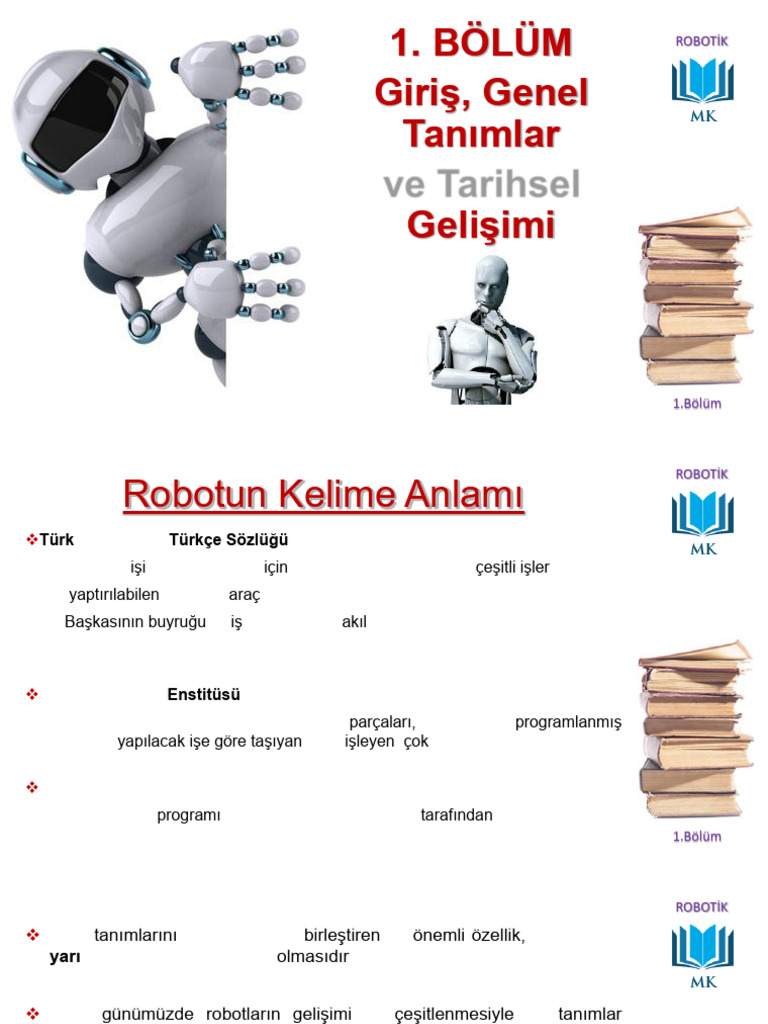 1_Robotige_Giris_ve_Tarihsel_Gelisimi | PDF