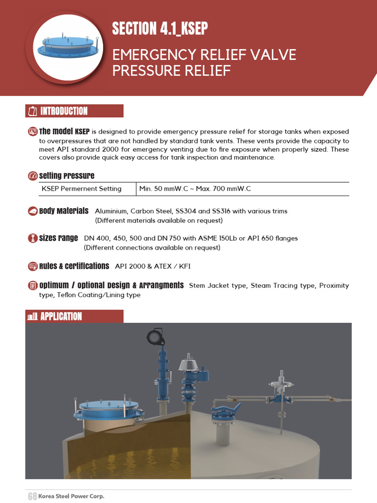 KSEP Emergency Pressure Relief Valve | PDF | Stainless Steel | Building ...