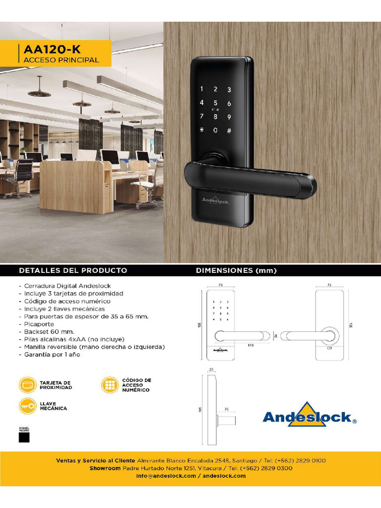 Ficha tecnica AA120-K (SCANAVINI) | PDF
