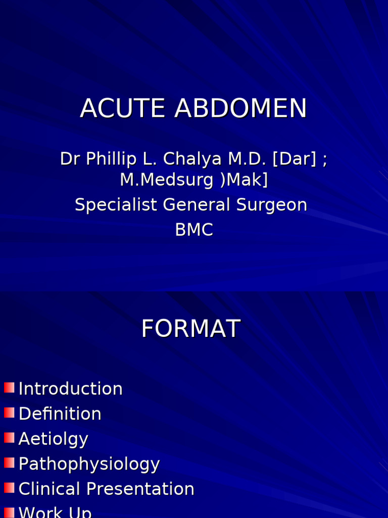 ACUTE ABDOMEN | PDF