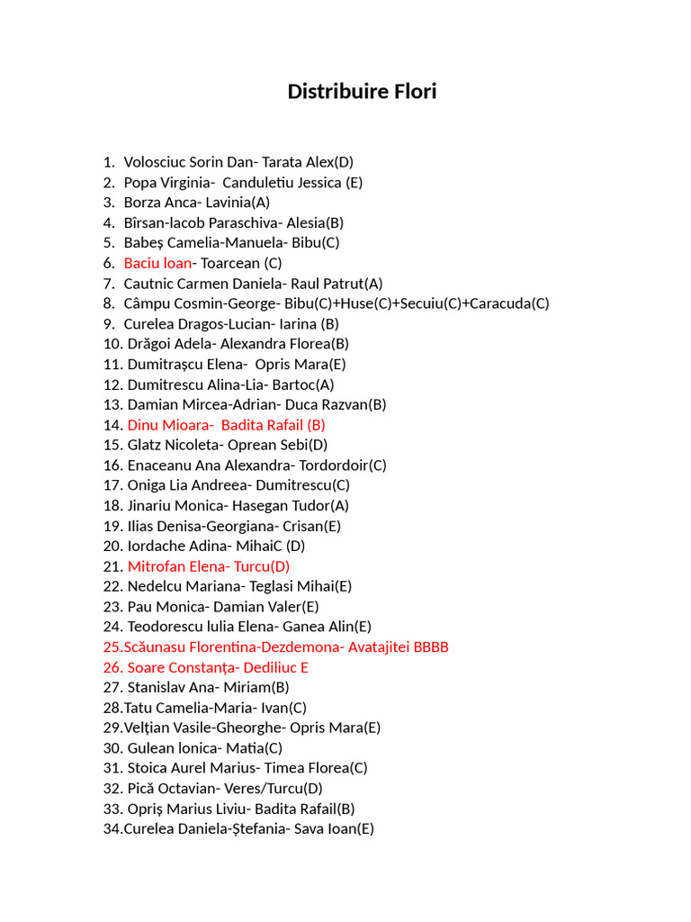 Distribuire Flori | PDF