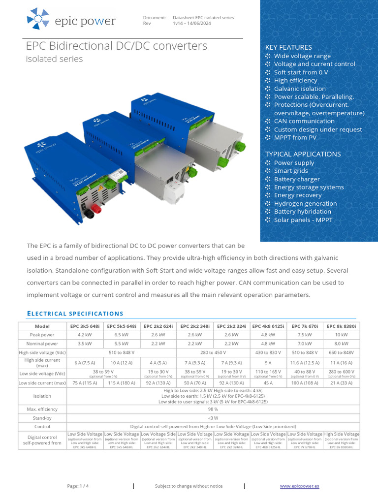 EPC Isolated Bidirectional DC-DC Converters Rev1.14 | PDF