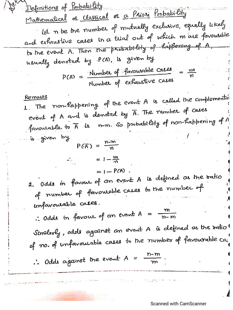 Probability 1 (First Part) 2 | PDF