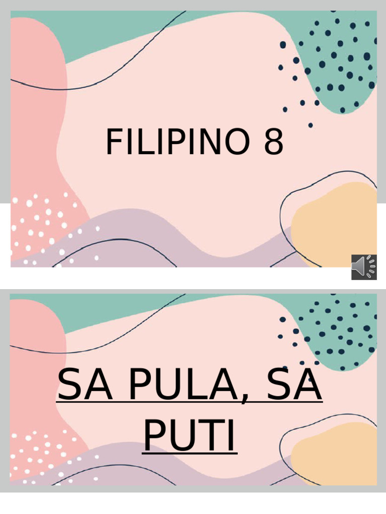 q1 - Sa Pula, Sa Puti | PDF