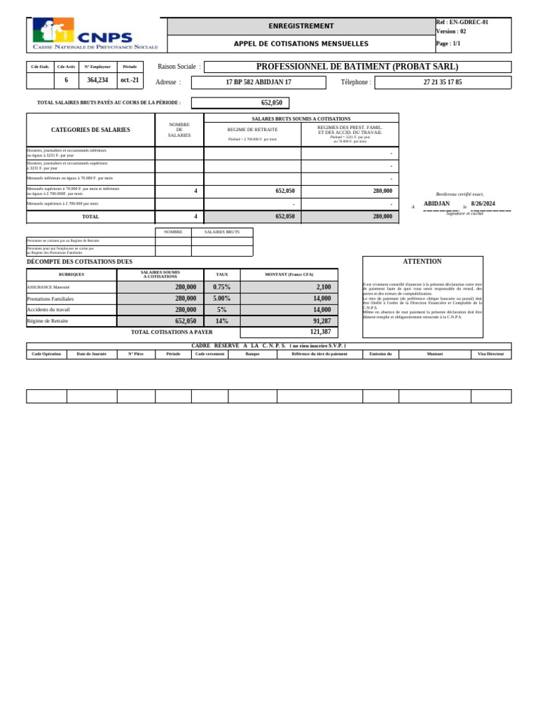 Cnps Sept 2021 Complementaires | PDF