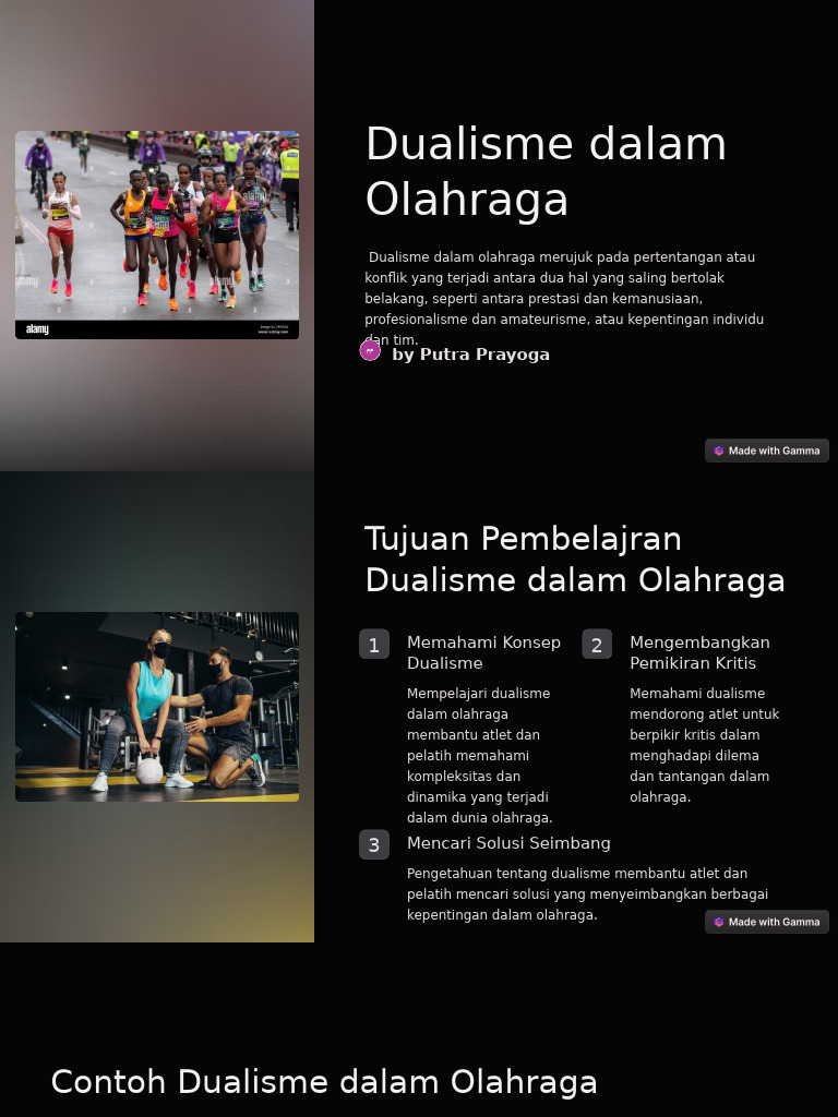 Dualisme Dalam Olahraga | PDF