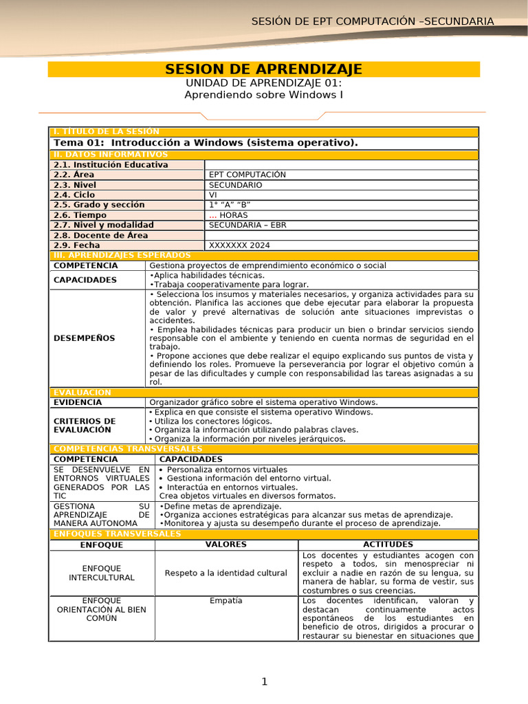 1° Sesion Actv 01 Ept-Computación 2024 | PDF