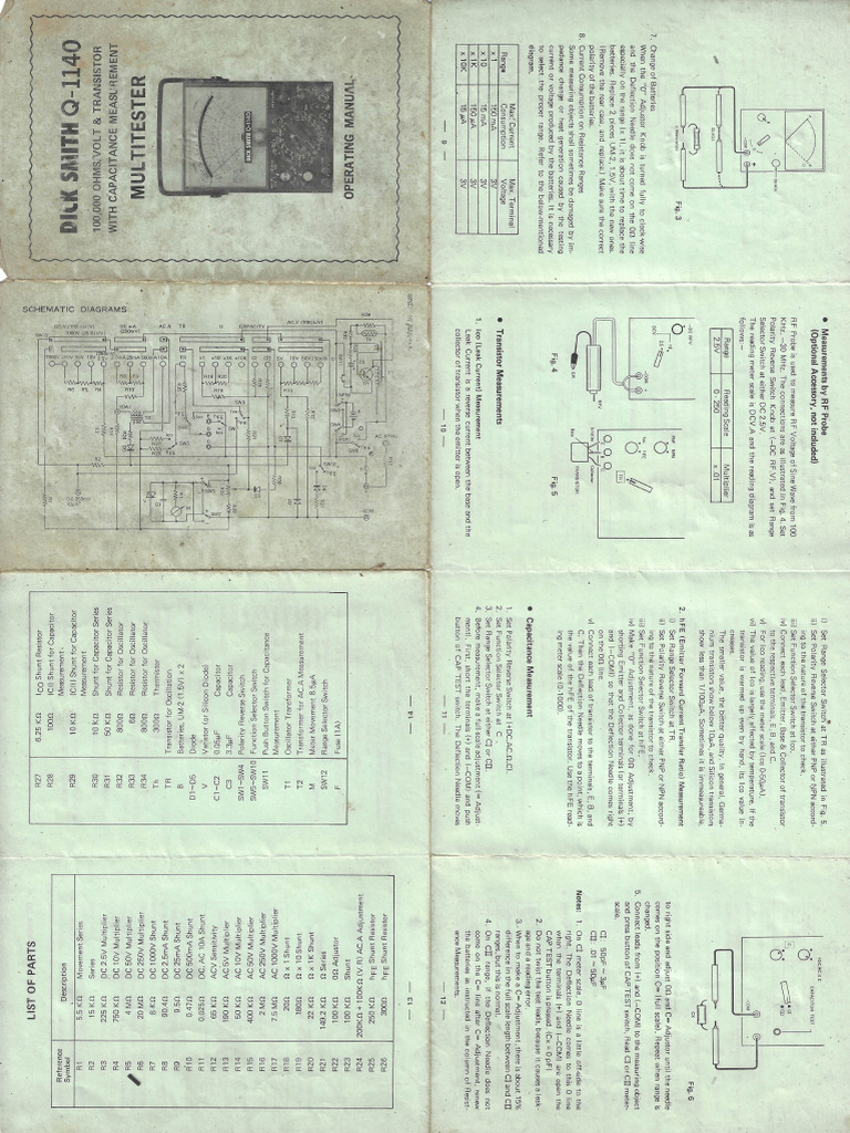 Dick Smith Multimeter Q1140 | PDF