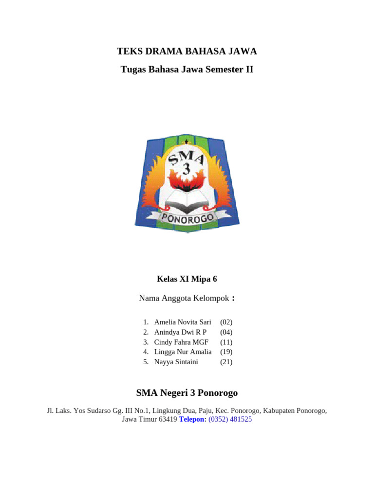 Teks Drama Bahasa Jawa Pdf