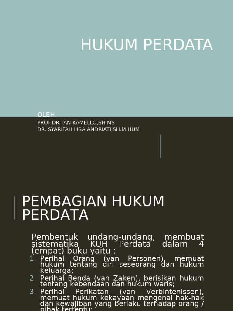 Hukum Perdata Slide | PDF