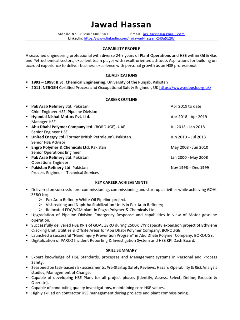 Resume Jawad Hassan 14.02.2024 | PDF