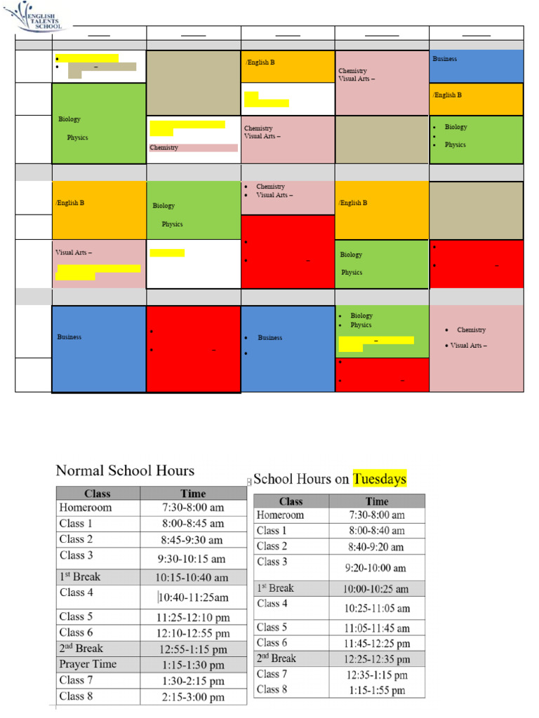 Amended Master TimeTable Grade 12 - 2024-25 | PDF