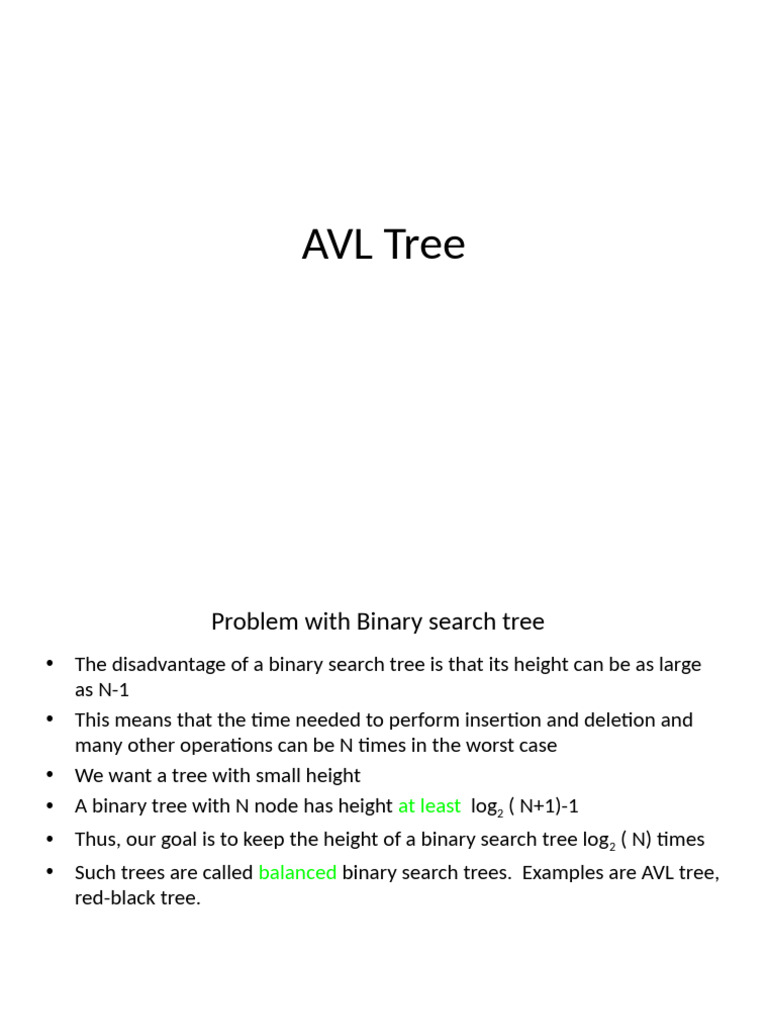 AVL Tree | PDF AVL Tree | PDF