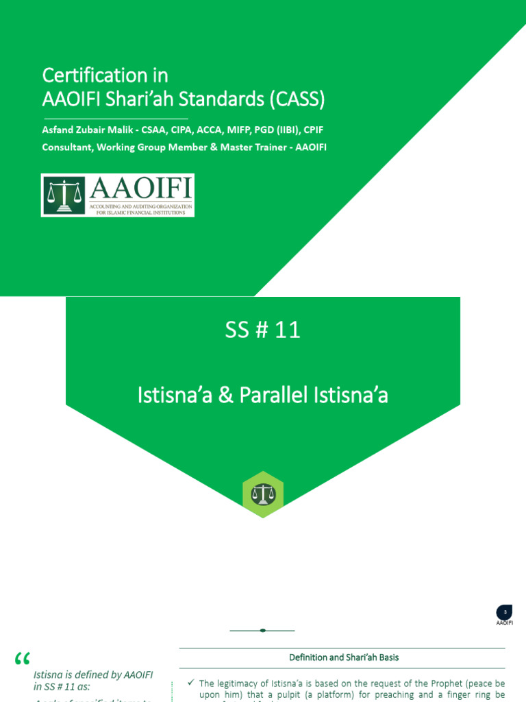 SS # 11 - Istisna and Parallel Istinsa | PDF