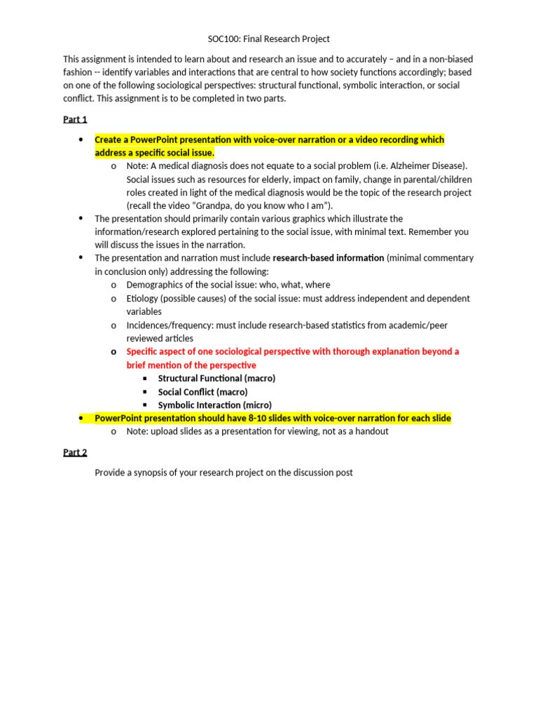 SOC100 FinalProject | PDF
