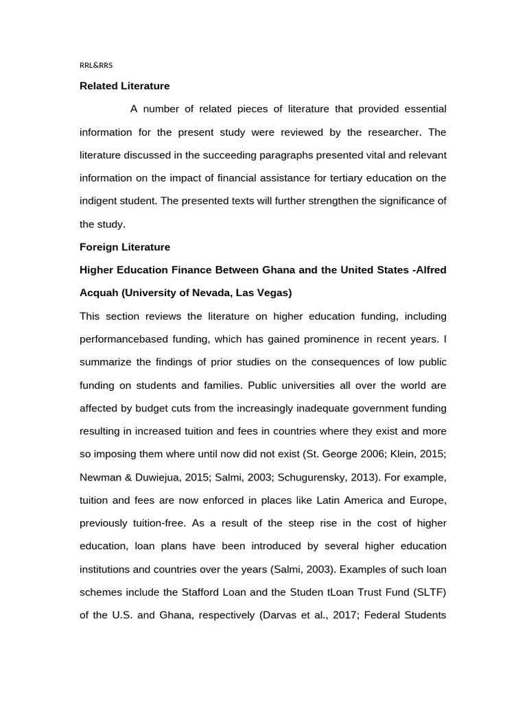 Related Literature: Rrl&Rrs | PDF