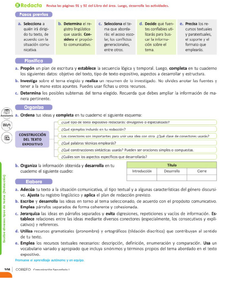 Actividad Texto Expositivo Primero | PDF