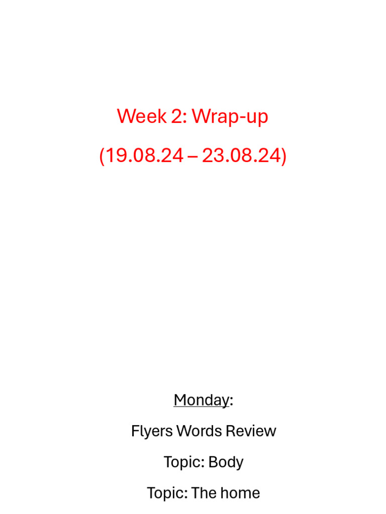 Week 2 - Wrap-Up | PDF
