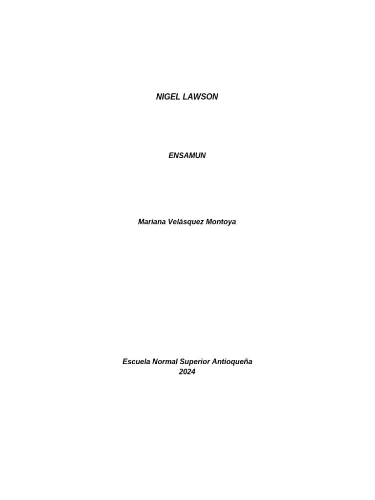 NIGEL LAWSON | PDF NIGEL LAWSON | PDF