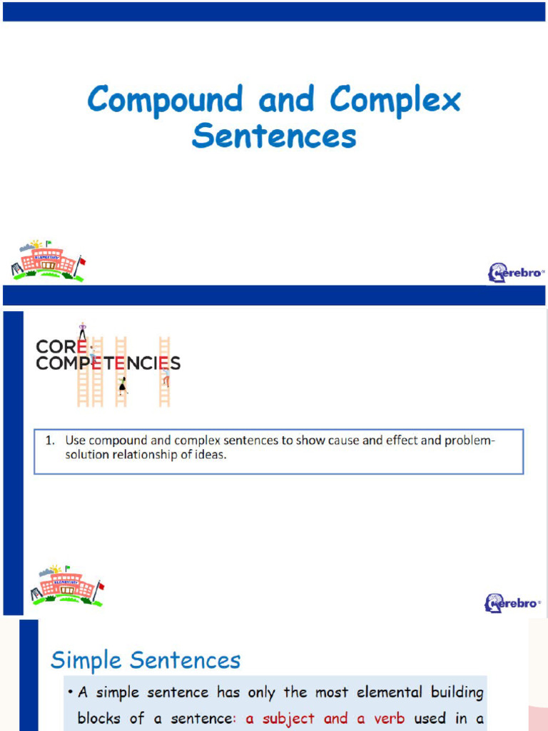 Lesson 1 Compound and Complex Sentences | PDF