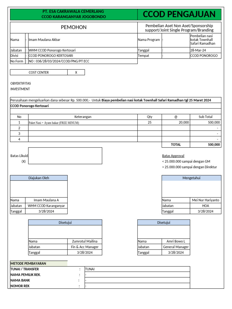Form Pengajuan | PDF