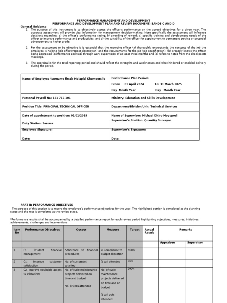 PDP CONTRACT 2024 TO 2025 | PDF