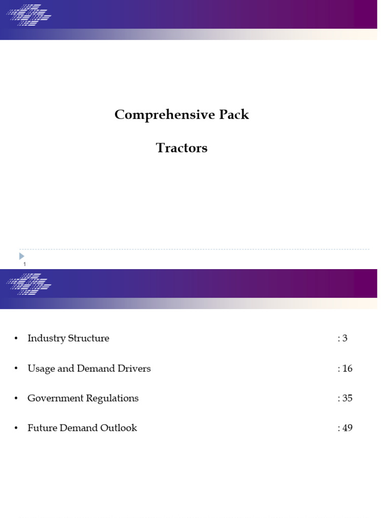 Comprehensive Pack - Tractors | PDF