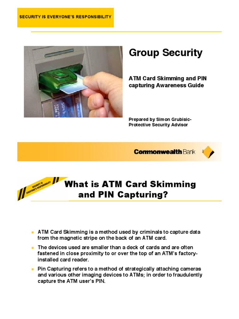 Atm Skimmer Presentation | PDF | Automated Teller Machine | Computer ...
