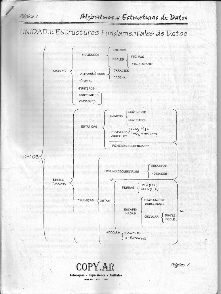Algoritmo y Estructura de Datos Resumen | PDF Algoritmo y Estructura de Datos Resumen | PDF