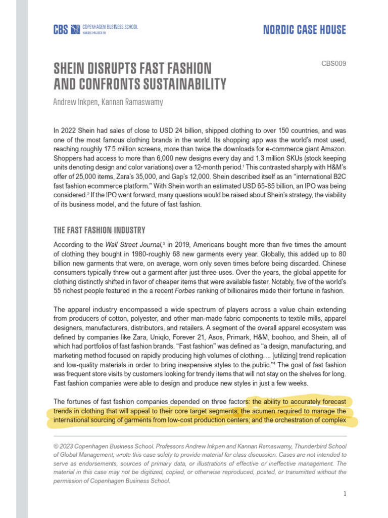 Shein Disrupts Fast..CBS009-PDF-EnG | PDF
