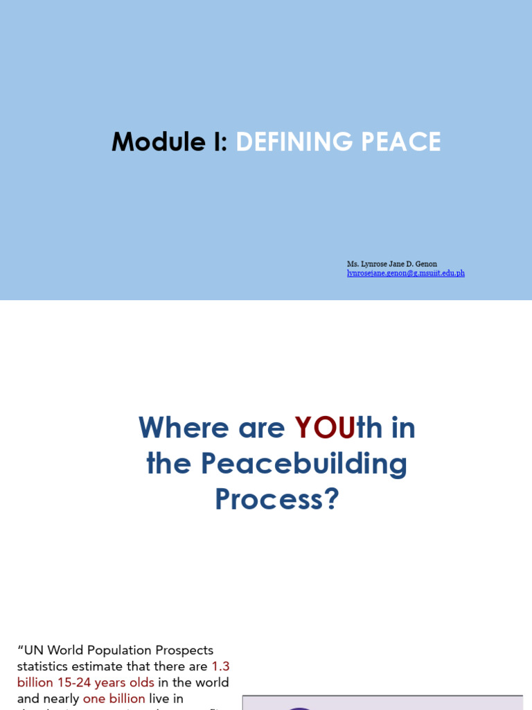 FPE Module 1_ What is Peace | PDF