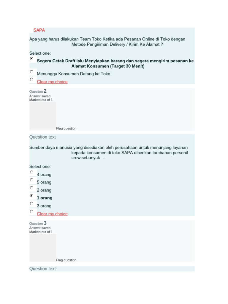 Delivery Service or Sapa | PDF