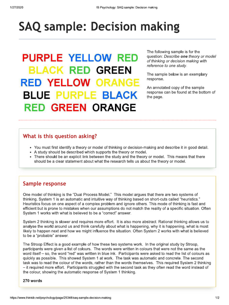 Saq Dec Making | PDF