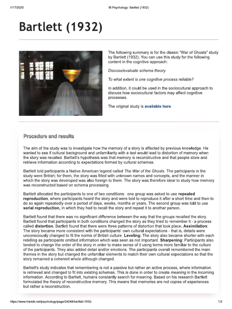 Bartlett - Schema | PDF