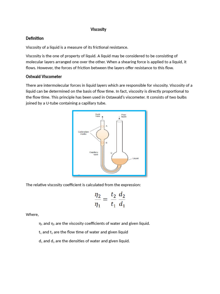 Viscosity Practical | PDF