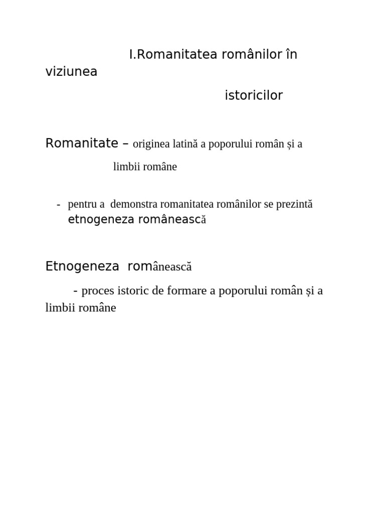 Romanitatea Romanilor 1 1 | PDF