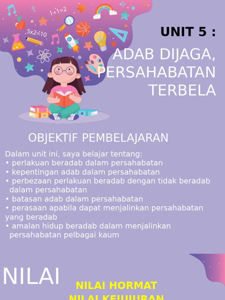 Adab Dijaga, Persahabatan Terbela: Unit 5 | PDF